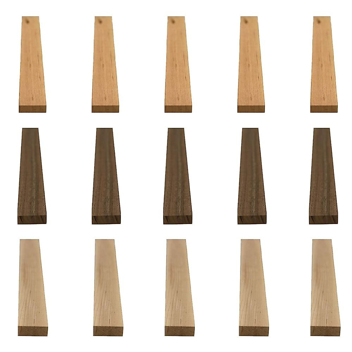 Exotic Wood Zone's 3/4" x 2" x 24" Combination of 5 Walnut, 5 Cherry, and 5 Maple - 15 Boards per Box