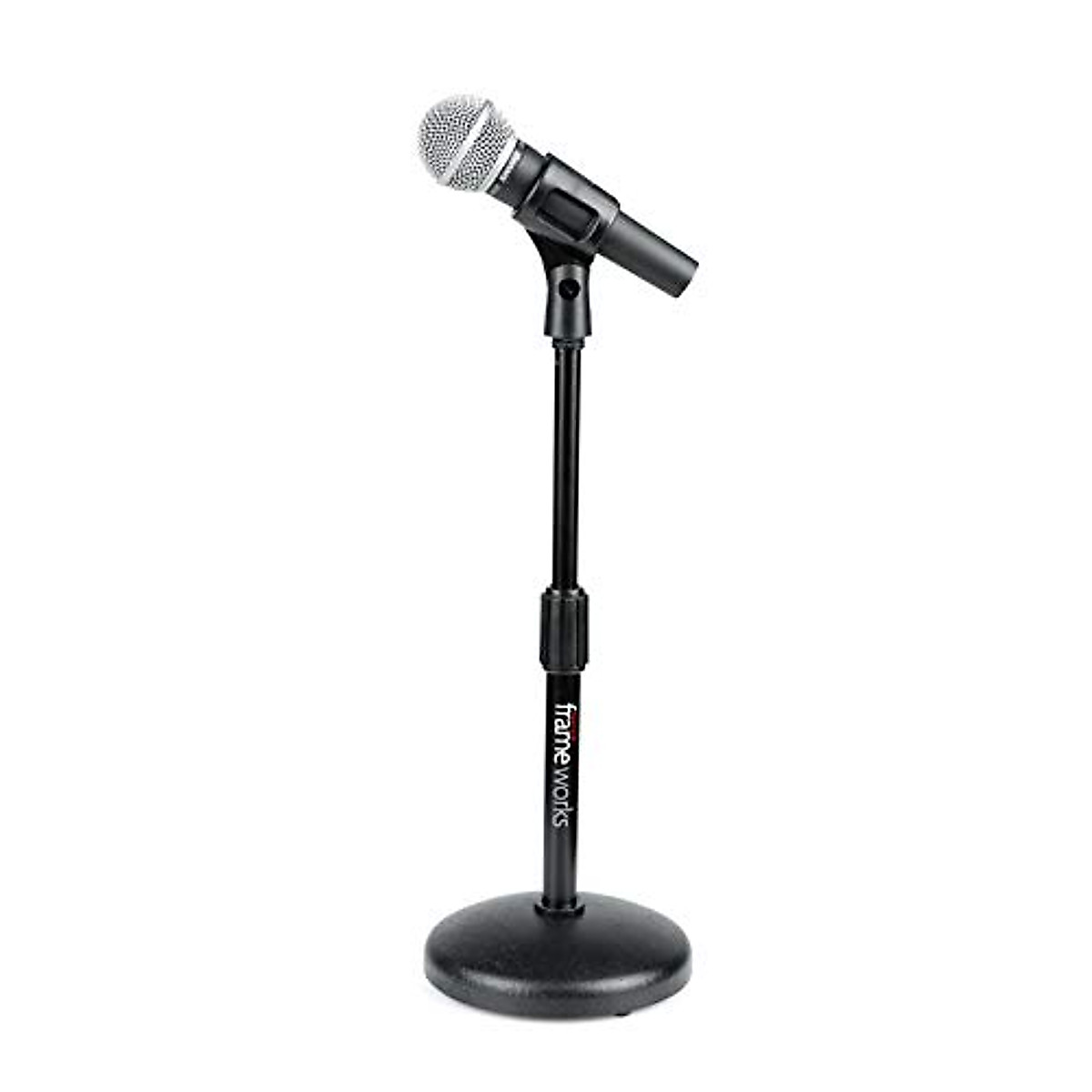 Gator Frameworks Desktop Microphone Stand with Round Weighted Base & Adjustable Height (GFW-MIC-0501)