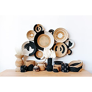 Mini African Basket- Nyarutovu/Rwanda Basket/Sisal & Sweetgrass Woven Basket/Black, Sweetgrass