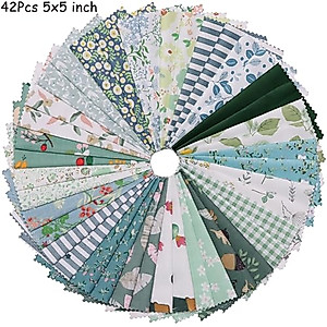 Nodsaw Floral Print Cotton Fabric Squares Bundles,Charm Packs for Quilting 5 inch,Fabric Scraps for Crafts,Precuts Quilt Squares 5" x 5"