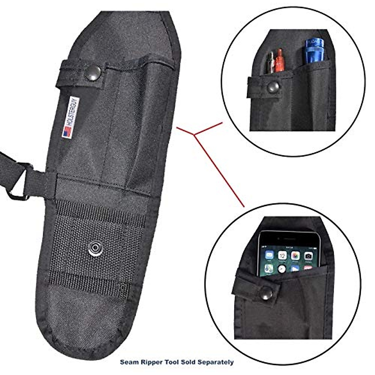 USH-300D Double Radio Shoulder Holster Chest Harness with an Adjustable Radio Pouch fits All Medium to Large Motorola ICOM Vertex Two Way Radios. Made in The USA by HOLSTERGUY