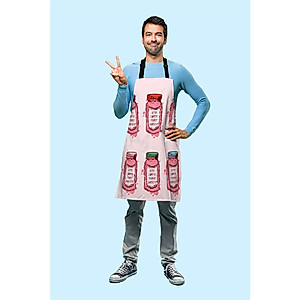 Beabes Candy Jars Quote Apron, Bitch I Am The Secret Ingredient Bib Apron,Kitchen Apron For Home Cooking Baking BBQ Chef Waitress With Adjustable Neck 27"X31"