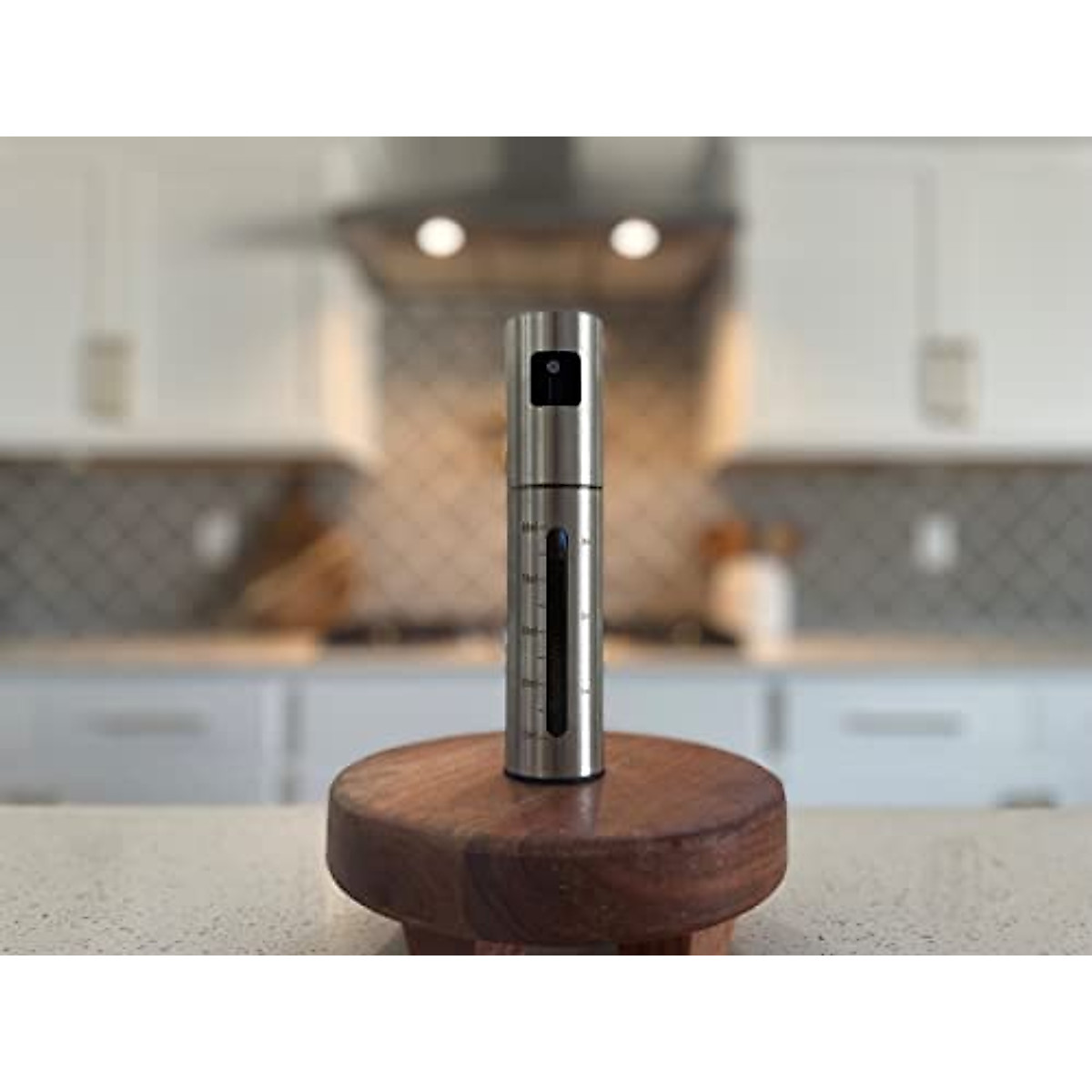 A&J Essentials Oil Sprayer for cooking- 100mL stainless steel, modern, durable, sleek design - Baking, Salad, Grilling, BBQ, Roasting - Oil dispenser is compatible with various cooking oils & juices