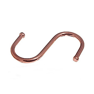 S HOOK UTILITY KITCHEN RACK HOOK BALL END COPPERED 3 INCH 75MM ( pack of 12 )
