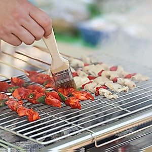 Elsjoy Set of 4 Barbeque Wire Mesh Net Grill Grid, 12 x 10 Stainless Steel Grill Grates BBQ Grill Racks, Replacement Smoker Wire Rack for Roasting, Cooling, Baking