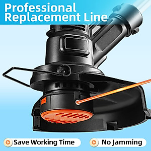 Weed Eater String, Eventronic 065 Trimmer Line of 580-Feet, Trimmer Line for Universal Replacement, Round Weed Wacker String Fits Medium& Heavy Grass&Weeds, String Trimmer Line of Orange Premium Nylon