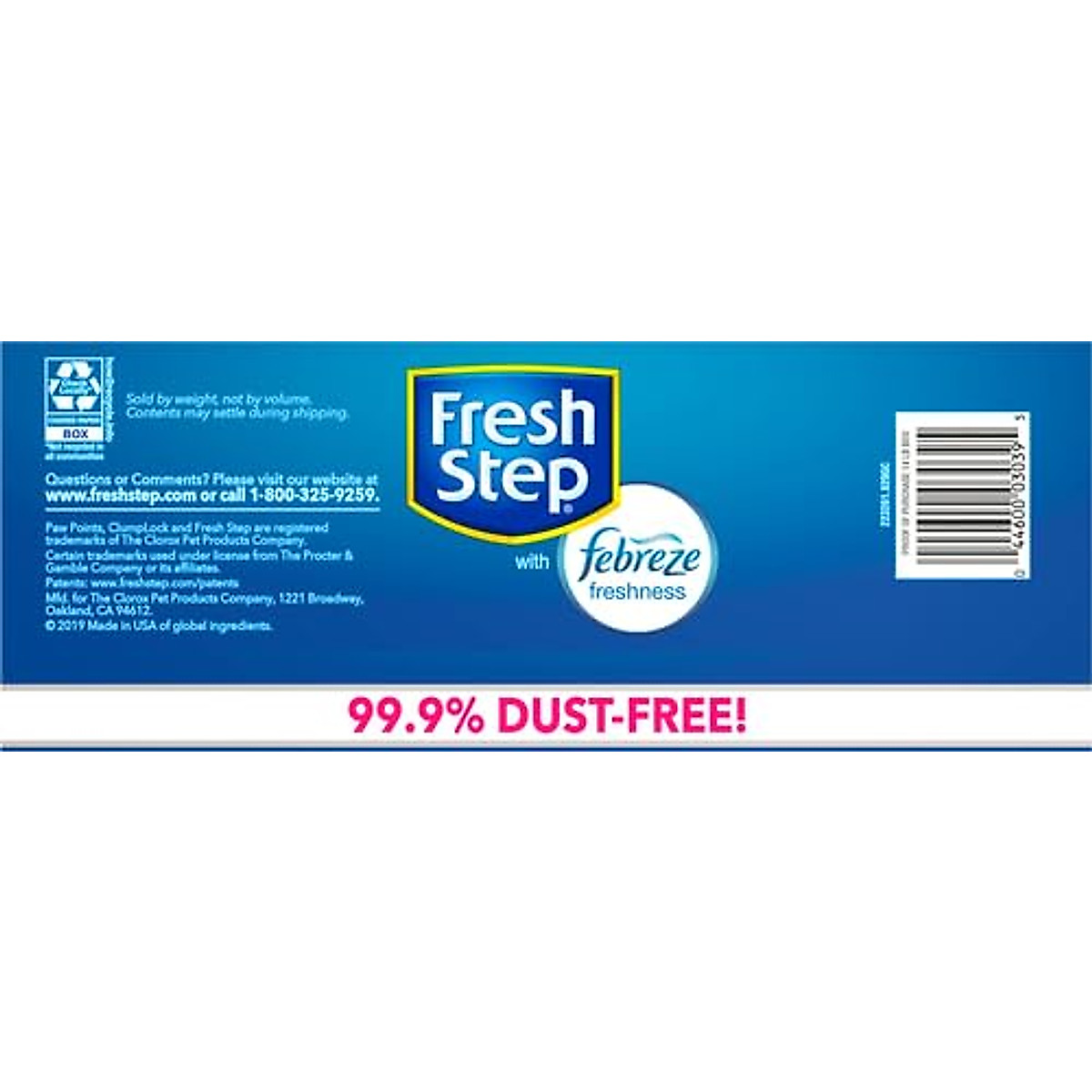Fresh Step Clumping Cat Litter, Odor Shield, Long Lasting Odor Control Kitty Litter with Activated Charcoal, Low Dust Formula, 14 lb (Pack of 2)