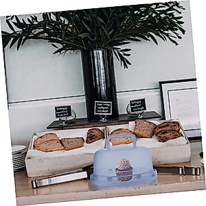 SOLUSTRE 2 Sets Portable Cake Box Cake Carrier Cake Stand with Lid Containers with Lids Cake Storage Container Pie Cup Cake Tier Stand Veggie Tray Cake Holder Flan Cake Pan Handheld Plastic