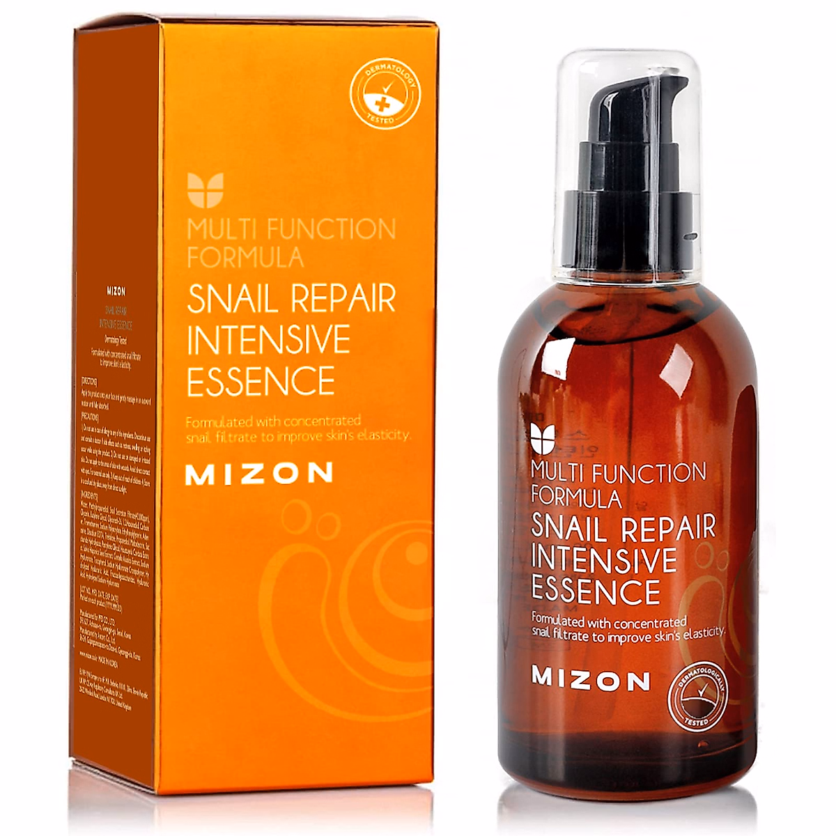 MIZON Snail Repair Intensive Essence Snail Mucin Adenosine Hyaluronic Acid Centella Asiatica Improves Skin Fine Line Treatment Smooth Skin Korean Skincare (3.38 fl oz)