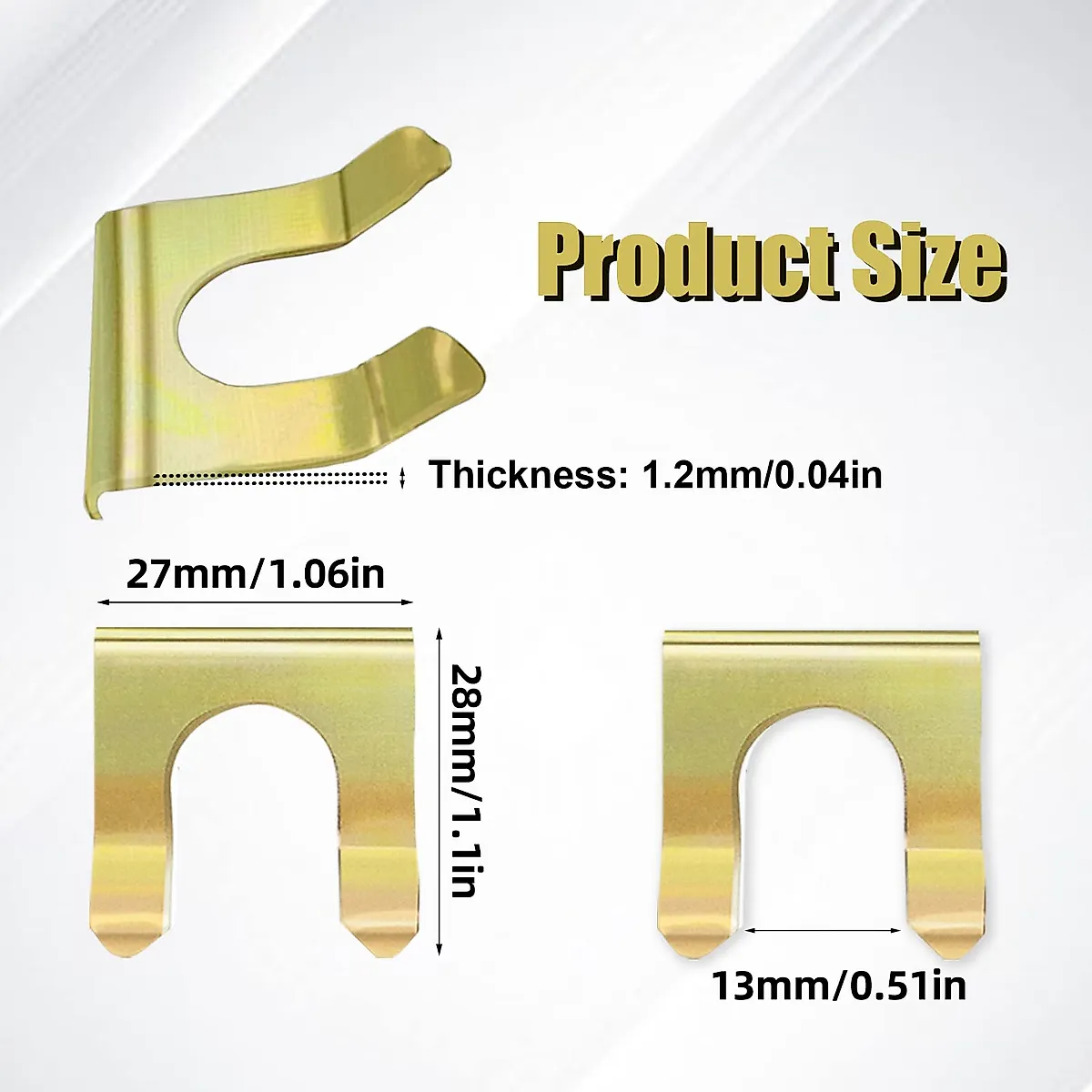 15 Pieces Brake Line Clips Metal Brake Line Retainer U Shaped, Brake Hose Bracket, Parking Brake Cable Clip Replacement Hose Retaining Clip Brake Hose Lock, Cars Trucks Vehicles Parts.