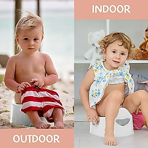 Apybaby Potty Training Seat | Safe Potty Training Toilet Seat for Boys & Girls | Slip Resistant & Comfortable Toilet Chair for Kids & Toddlers | Lightweight & Portable (Snow White)