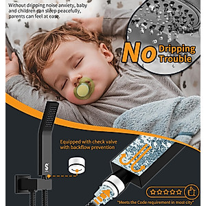 SR SUN RISE 12 Inches Matte Black Shower System 12 Inch Brass Bathroom Luxury Rain Mixer Shower Combo Set Wall Mounted Rainfall Shower Head System Shower Faucet Rough-in Valve Body and Trim Included