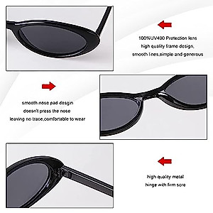 VIA LEECA Retro 90s Oval Sunglasses Women Trendy Small Fashion Tinted Narrow Sun Glasses UV400 Protection for Driving Party Gift Brown Tortoise Aesthetic Accessories