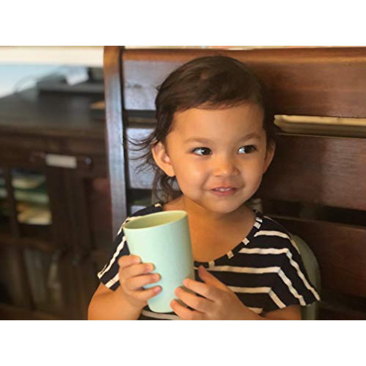 Miracle Bean X Kids Bamboo Fibre Drinking Cups, (Set of 6) for Milk, Juice, Water, Non Toxic, Biodegradable, Eco Friendly 8oz