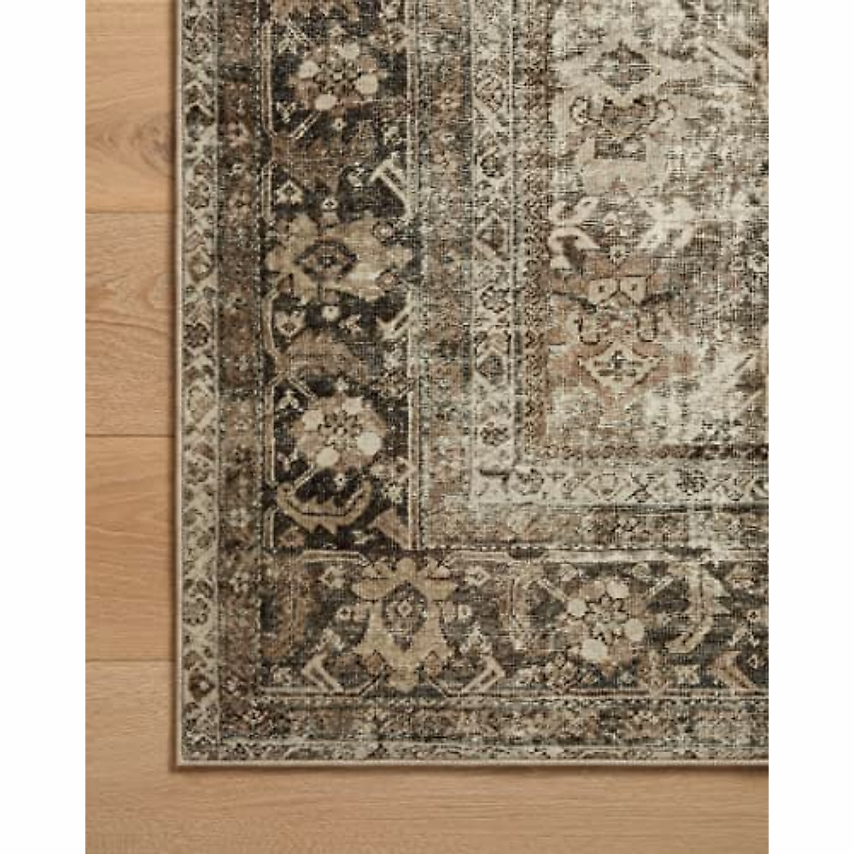Magnolia Home by Joanna Gaines x Loloi Sinclair Collection SIN-01 Machine Washable Pebble / Taupe 8'-6" x 11'-6" Area Rug