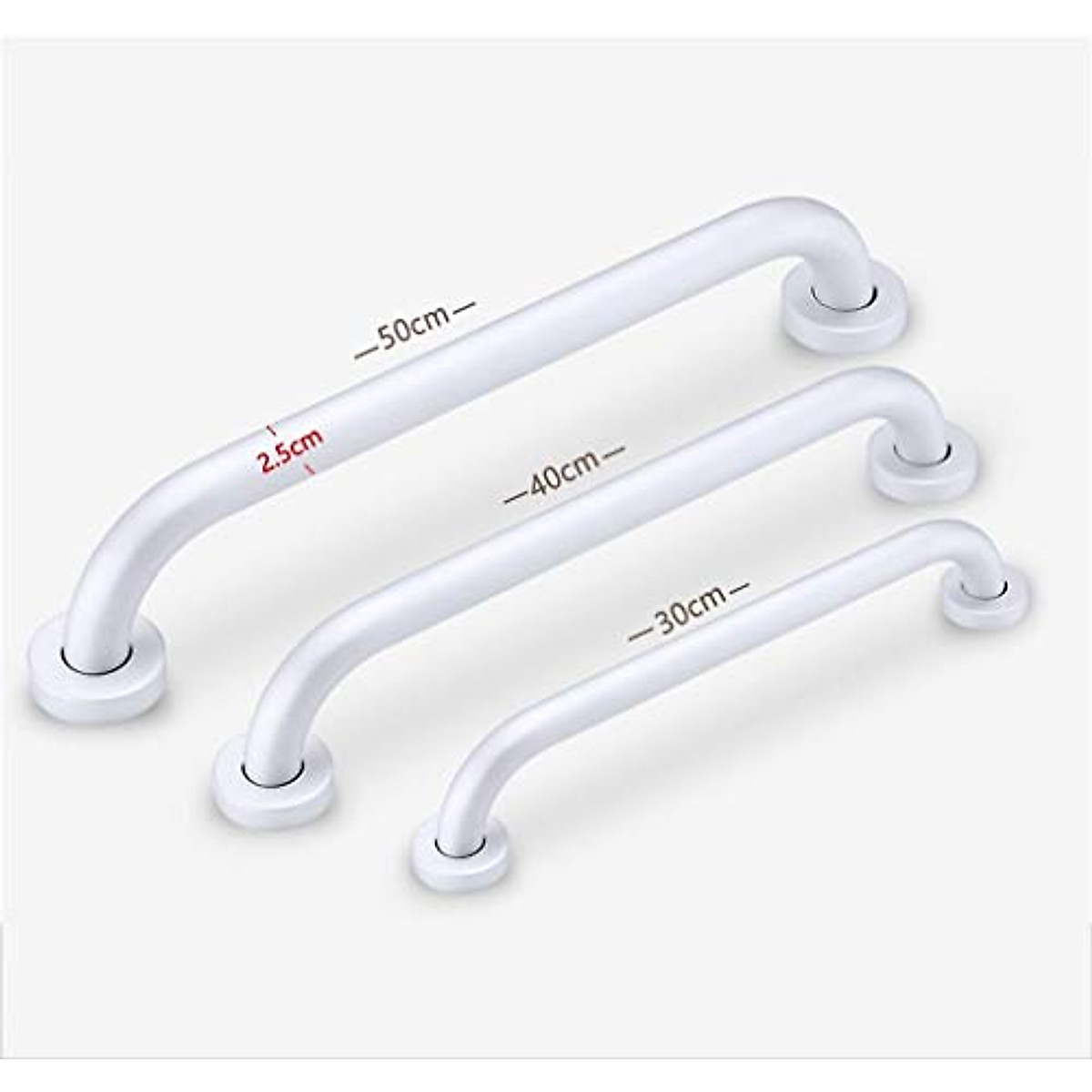 CRODY Bath Wall Attachment Handrails Grab Bar Rails Shower Grab Bar Type Safety Anti-Slip Armrest - Space Aluminum Safety Bracket Towel Rack - Suitable for People with Reduced Mobility, Unstable Peopl
