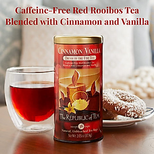 The Republic of Tea — Cinnamon Vanilla, Dream by the Fire Tea, 36 Tea Bags, Caffeine-Free