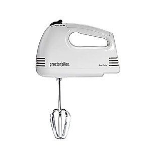 Proctor Silex 62509PS 5-Speed Hand Mixer, White