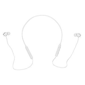 Bluetooth 5.1 Headphones, Neck Mounted Sports Headphone Wireless Neckband Earbud Noise-Cancelling Stereo Headset Portable Earphones for Exercise(White)