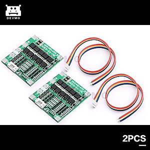 DEVMO 2PCS 4S 14.8V 30A BMS Protection PCB Cell Board Li-ion Lithium 18650 Balance