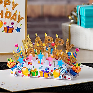 Happy Birthday Pop Up Card by DEVINE Cards | Large 3D Greeting for Women Mom Grandma Flowers Love