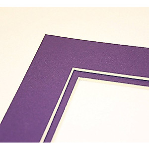 topseller100, Pack of 10 PURPLE 11x14 Picture Mats Matting with White Core Bevel Cut for 8x10 Pictures