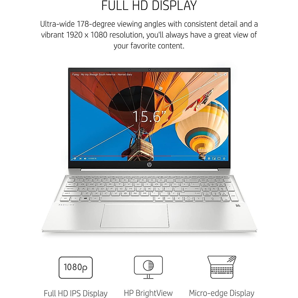 HP Pavilion 15.6" 1920x1080 Touchscreen Laptop | 12th Intel i7-1255U 10-Core Processor | NVIDIA GeForce MX550 | Backlit Key | USB-C | 16GB DDR4 1TB SSD | Win11 Pro