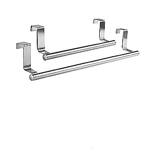 SOOVI Pot Lid Holder Steel Towel Rack Bathroom Towel Holder Stand Kitchen Cabinet Door Hanging Organizer Shelf Wall Mounted Towel Bar