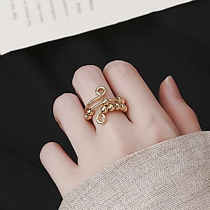 ZhxshwHdd Anxiety Ring For Daughter Stainless Steel Beaded To My Daughter Fidget Ring Silver Golden Fashion Trendy (silver, Adjustable)