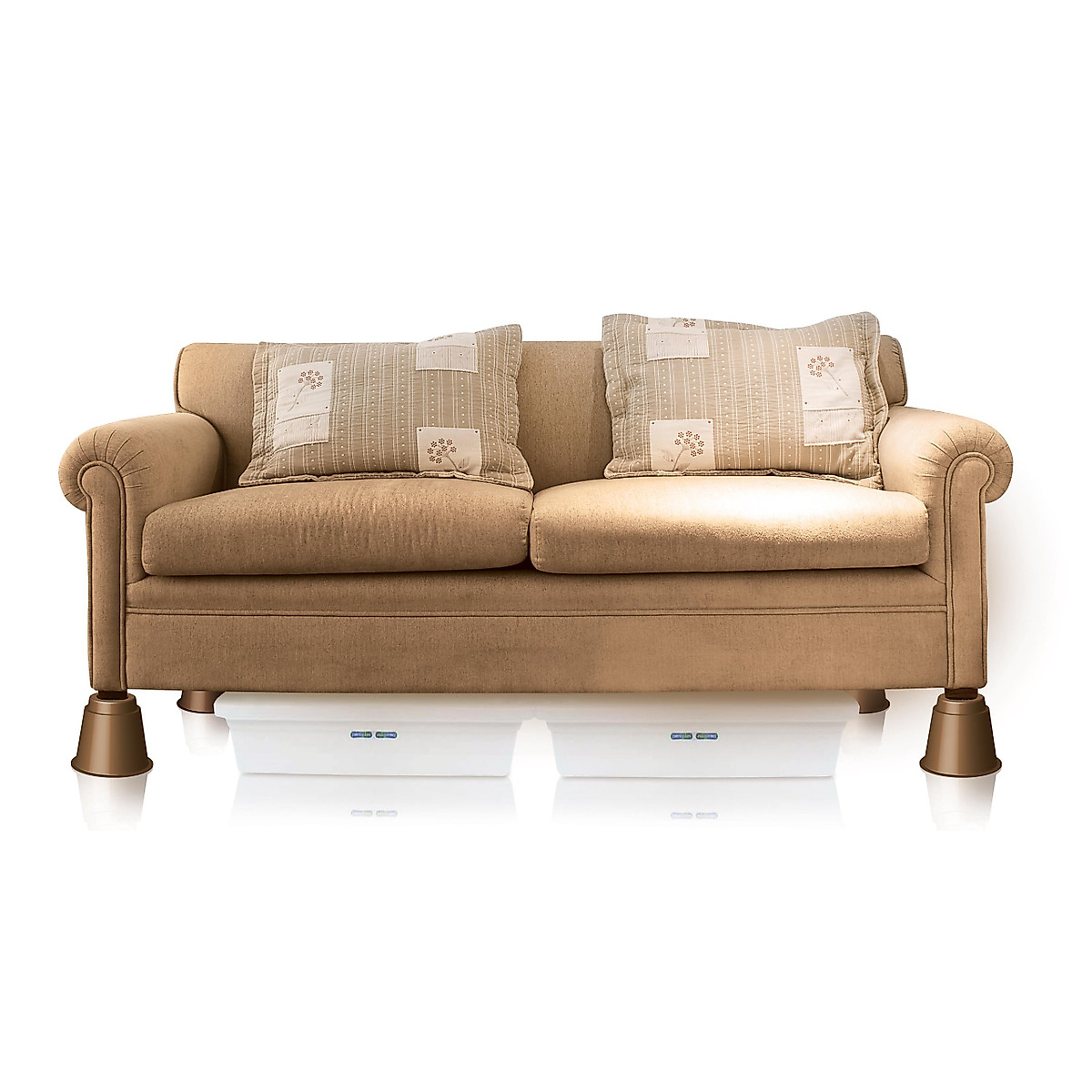 Slipstick CB650 5 Inch Under Bed Storage Bed Risers / Furniture Risers, Adds 5" Height (Set of 4 Bed Lifts) Supports 2,000 lbs