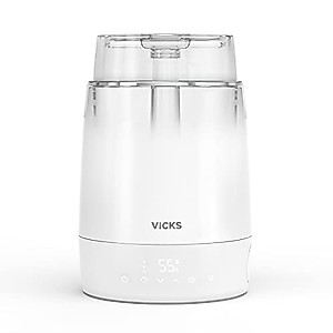 Vicks Embrace Cool Mist Top Fill Humidifier  (VUL900), White – Cool Mist Humidifier Top Fill for Bedroom or Office