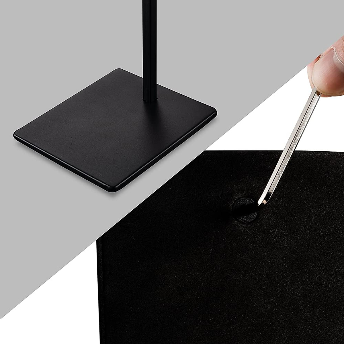 Elitnus Hanging Hook Bag Stand - Set of 2 Adjustable Height Black Handbag Display Stand Set