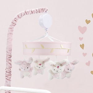Lambs & Ivy Confetti Musical Baby Crib Mobile, Pink , 9.5x9.5x27 Inch (Pack of 1)