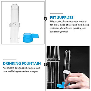 POPETPOP Pet Supplies 5pcs Bird Feeders Bird Water Dispensers for Cage Pet Bird Plastic Drinking Bottle Containers for Pet Parrot Birds Budgie Lovebirds Cockatiel 120ml Pet Water Bottle