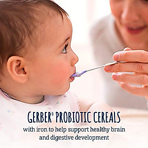 Gerber Baby Cereal 1st Foods DHA & Probiotic, 8 Ounce (Pack of 6)