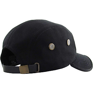 KBK-1455 BLK Five Panel Solid Color Unisex Adjustable Army Military Cadet Cap