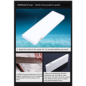 Blade Sharpening Stones, Fine Whetstone, 10000 Kitchen Blade Grit Sharpener Sharpening Water Stone Dual Whetstone Kitchen Water Stone for Kitchen Chef Use