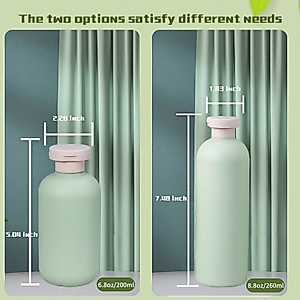 ELESDA Travel Shampoo and Conditioner Bottles Refillable, 7oz Plastic Squeeze Bottles with Caps Travel Bottles for Toiletries Shampoo and Conditioner Dispenser Leak Proof Toiletry Travel Size Bottles