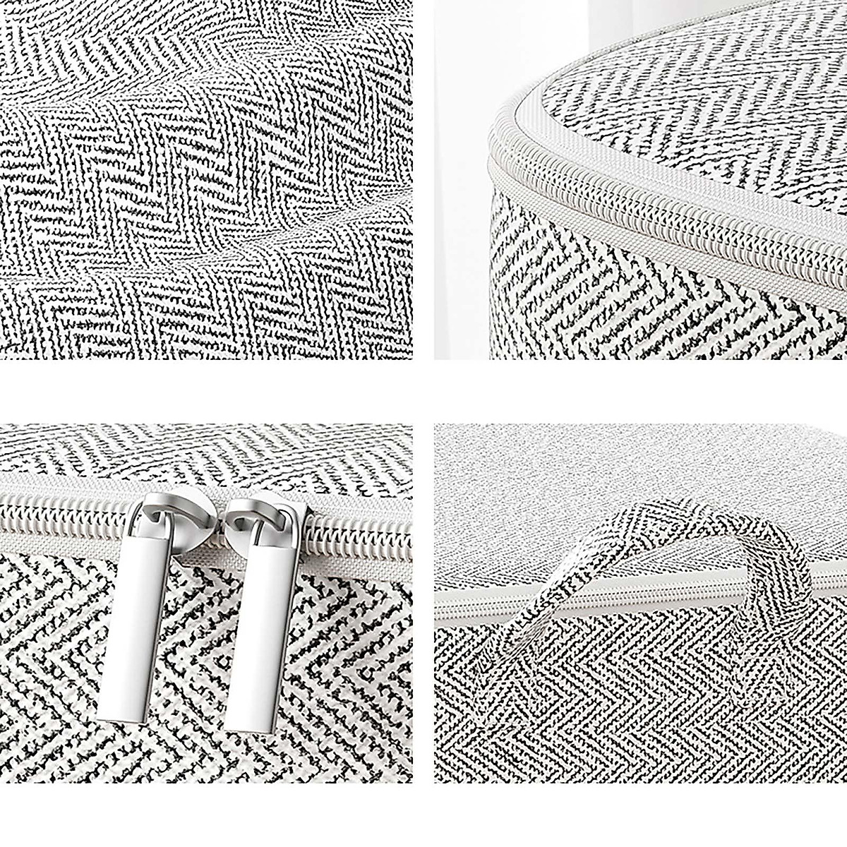 Tiljvks Large Blanket Storage Containers,Stackable Storage Bins Non-woven Zipper,Breathable Clothes Bedding Pillow Sheet Storage Bags with Zipper,Non-woven Moving Quilt Large Capacity Storage Bins