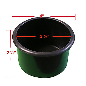 FR Universal Replacement Plastic Cup Holder, 3 3/8" Diameter, Black