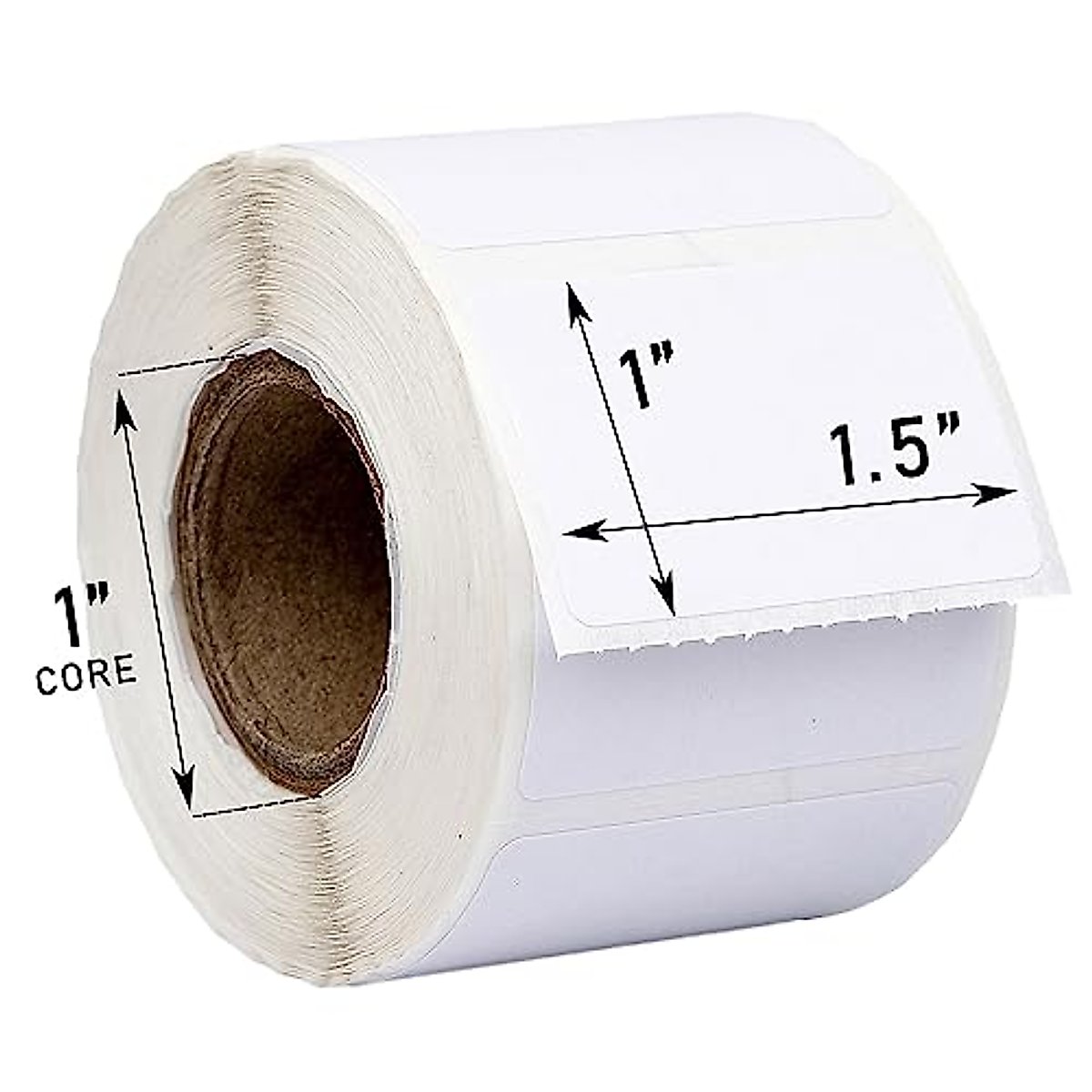 HOUSELABELS 1.5" x 1" Multipurpose Labels on 1" Core Compatible with Zebra and Rollo Printers, 6 Rolls / 520 Labels per Roll