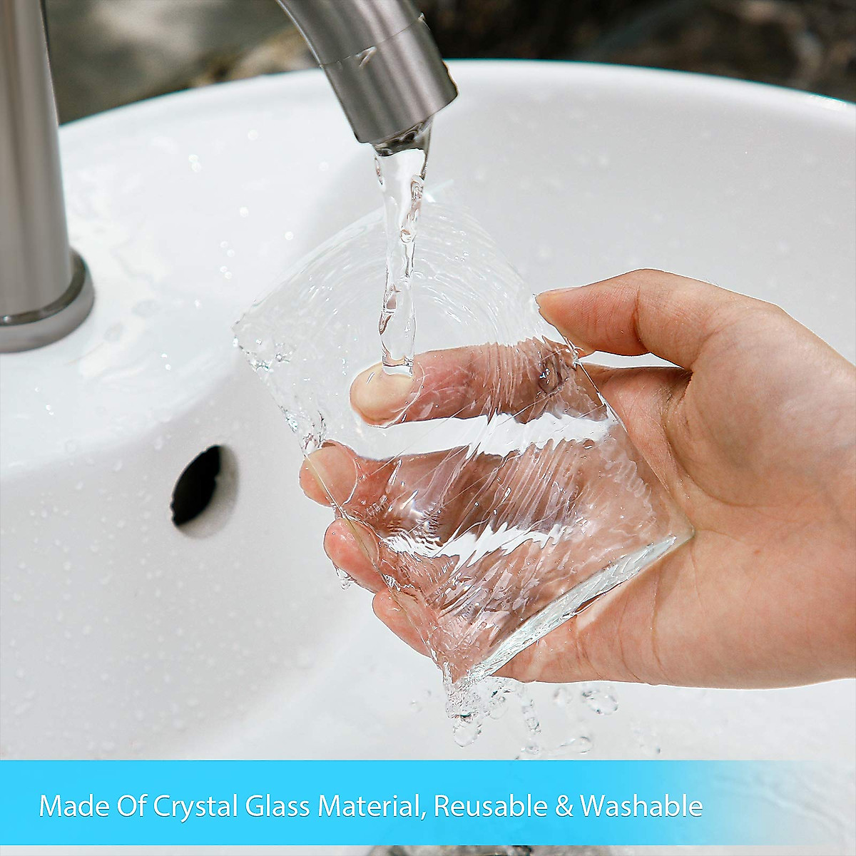 Maitys 2 Pcs Eyelash Crystal Pallet Eyelash Extension Tray lash holder tray Bigger Size Glass Pallet Lashes False Lash Tray Strip Adhesive Glue Holder for Eyelash Extensions, 4.13 x 2.36 x 0.47 Inch