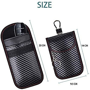 Faraday Pouch for car Keys,2 Pack Faraday Bag | Car Key Signal Blocking Pouch | Keyless Entry Car Keys Case | RFID Blocker Bag for Car Security | Anti-Theft Remote Entry Keyless protector