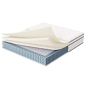 Modway Jenna 14” Innerspring and Memory Foam California King Mattress With Individually Encased Coils, White