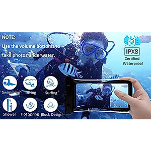 NIUTRIP Universal Waterproof Phone Case, Cellphone Pouch, IPX8 Floatble Dry Bag Compatible for iPhone 13 12 11 Pro Max XS Max XR X 8 7 6 SE S, Galaxy S22 Ultra S21 S20 S10, Up to 7.0", 2Pack