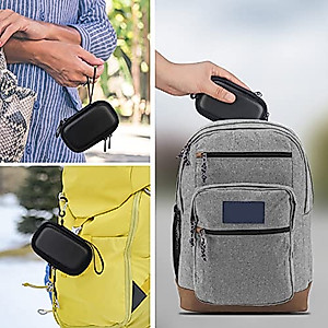 Elonbo Asthma Inhaler Carrying Case, Ventolin Inhaler Travel Organize Holder Bag, Mesh Pocket Fits Asthma Mediction, Black (CASE ONLY! Inhaler Medicine Not Included)