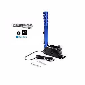 NHPJ 14 Bit PC SIM USB Handbrake with Clamp for Racing Games G25/27/29 T500 FANATECOSW Dirt Rally-blue