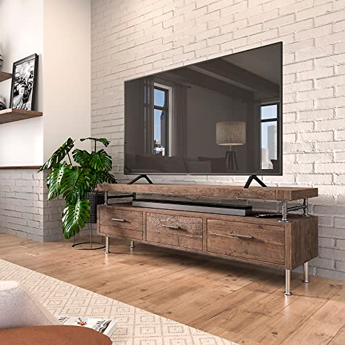 Richelieu Hardware 64217150170 5 15/16 in (150 mm) Round Furniture Leg with Levelling Glide, Stainless Steel