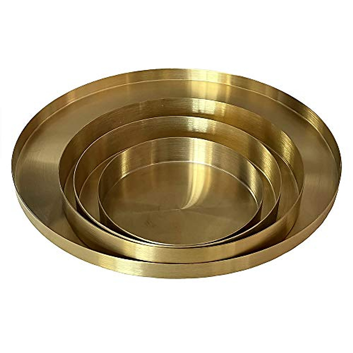 UniDes - Round Gold Tray,12.6 Inch Brass Decorative Tray for Modern Home,Stainless Steel Serving Tray for Vanity Organizer,Perfume, Coffee Table, Kitchen and Bathroom