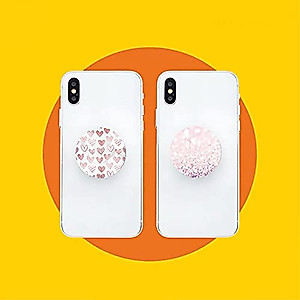 Cell Phone Stand Finger Holder - Pink Rose Gold Heart (3 Pack)